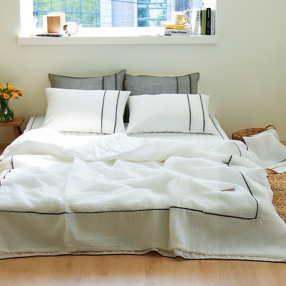 롤랑 뱀부 시어서커 누비이불 SS/QK 4color - 몽쉐어 공식몰