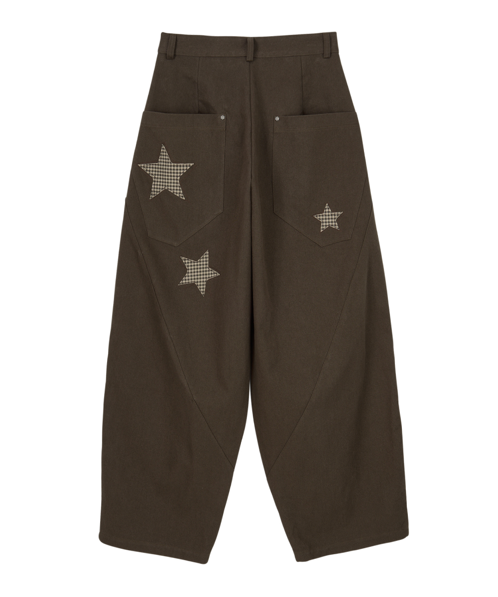 단델(DANDEL) DD star applique balloon pants (BROWN) - 사이즈 & 후기 | 무신사