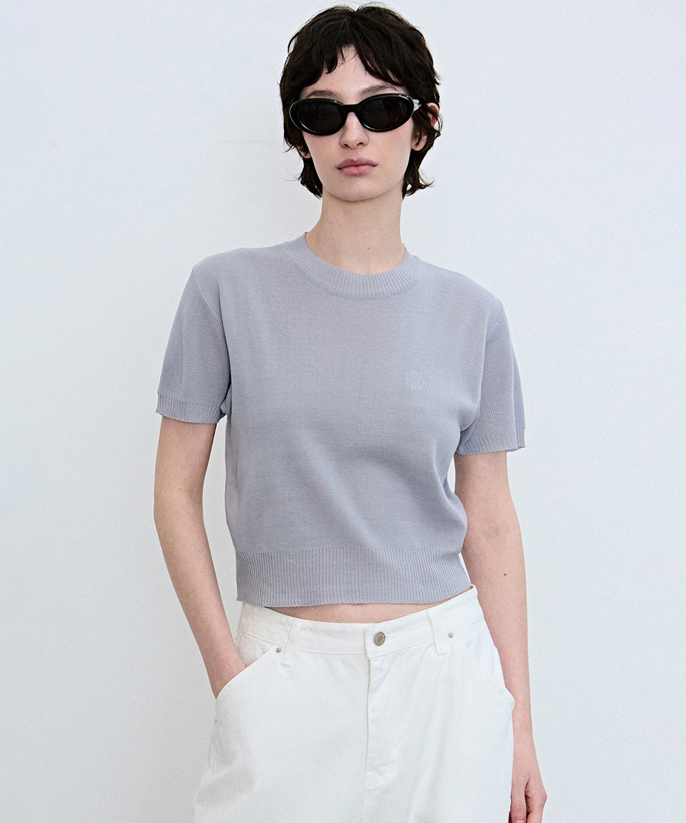 MINIMAL BASIC LOGO KNIT_SORA - 닉앤니콜