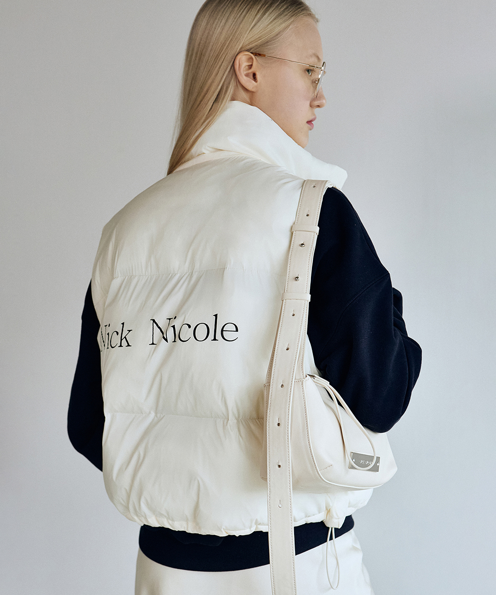 NICOLE SIGNATURE PADDING VEST_CREAM - 닉앤니콜