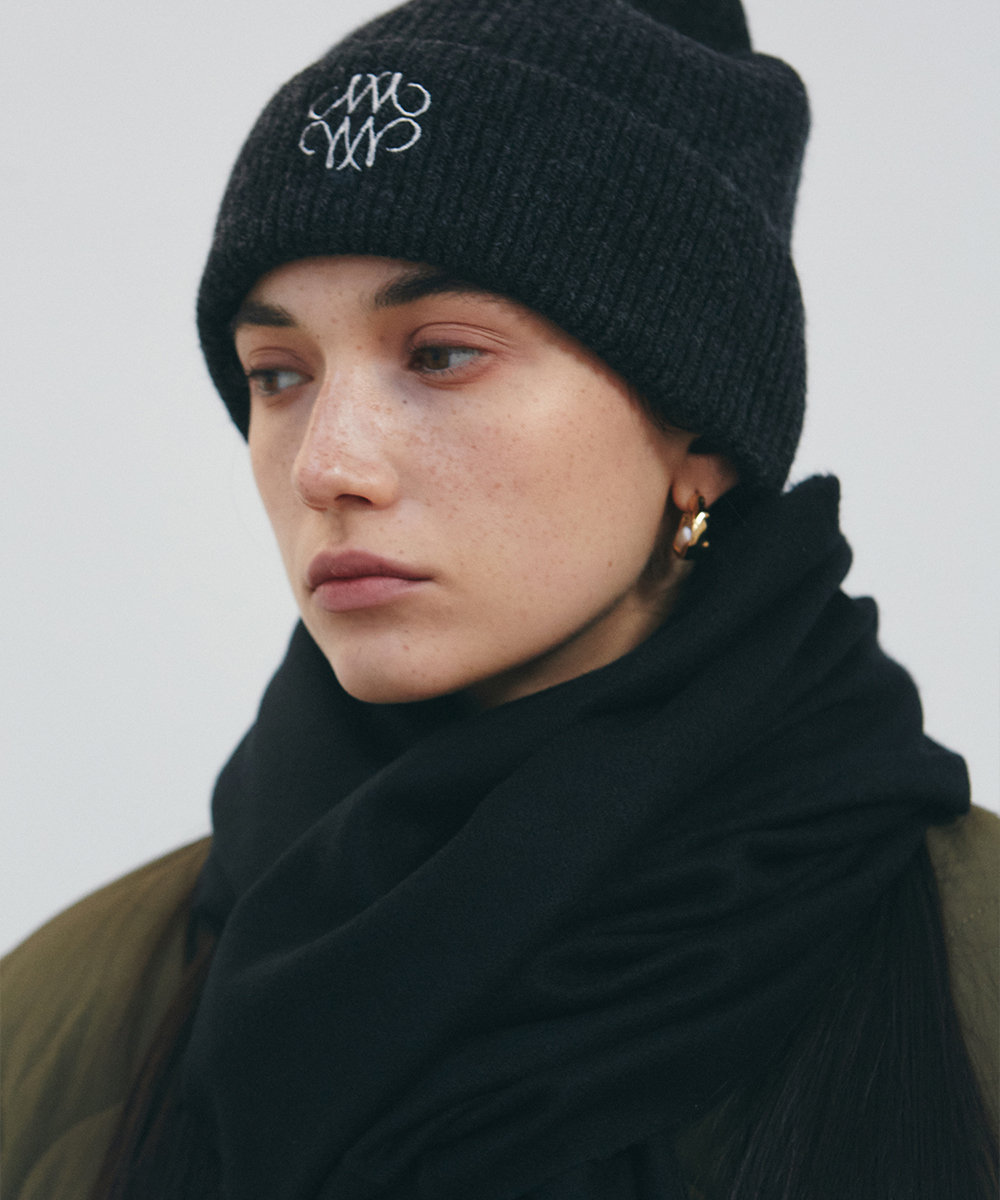 NICOLE WOOL SOFT BEANIE_CHARCOAL | 닉앤니콜