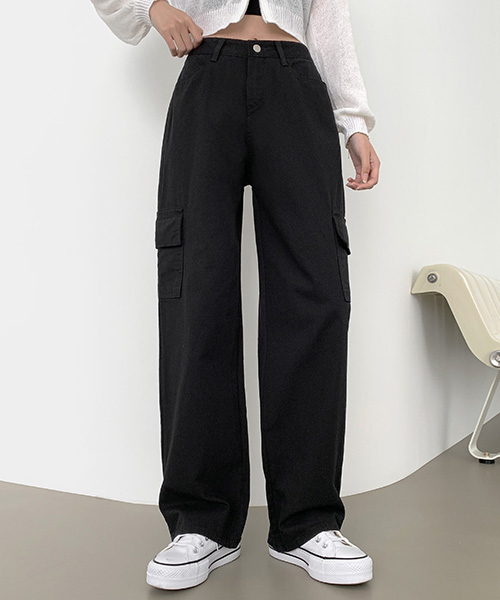 [3Color/Y2K,봄여름]인생핏 힙한 포켓 카고 얇고 편한 롱와이드 코튼 면팬츠 - BOK PLACE