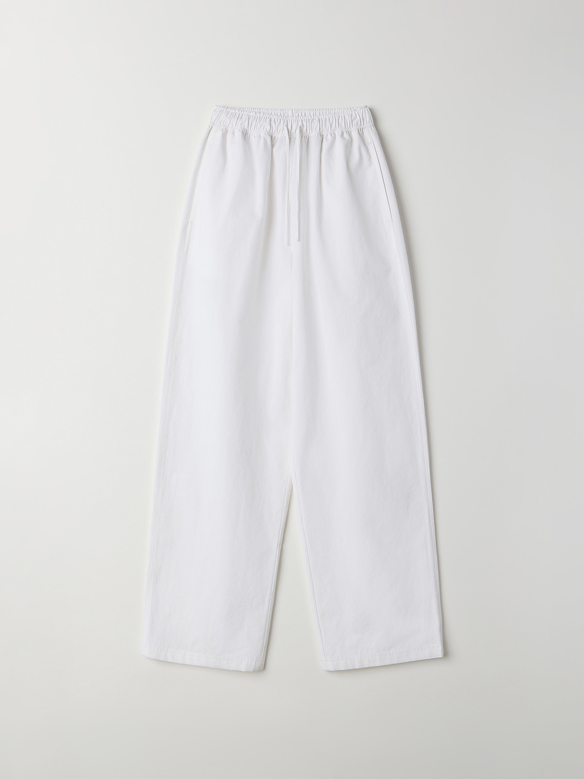 Mild Cotton String Pants (White) - Antome