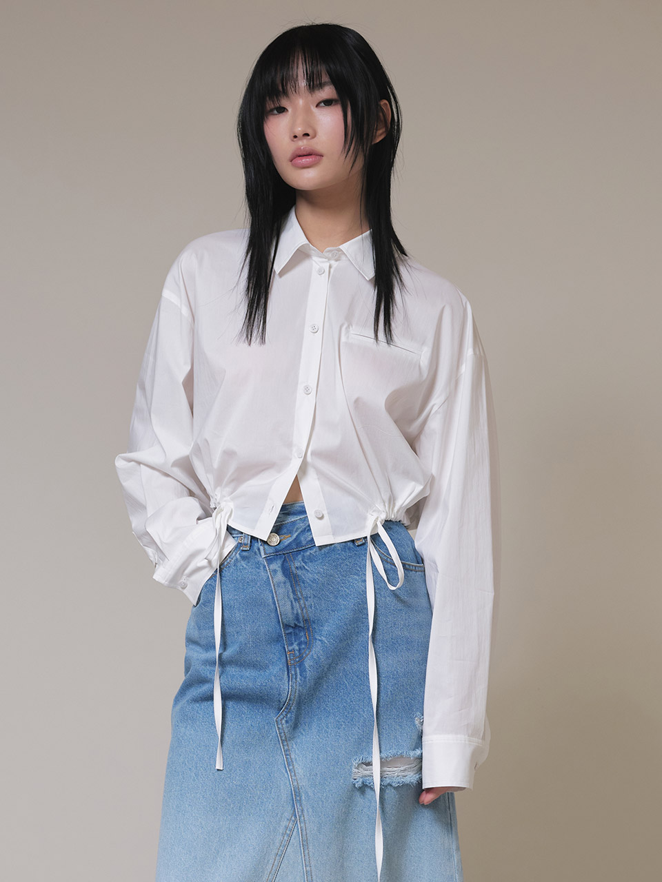 String Shirts in White VW4SB090-01 - RAIVE