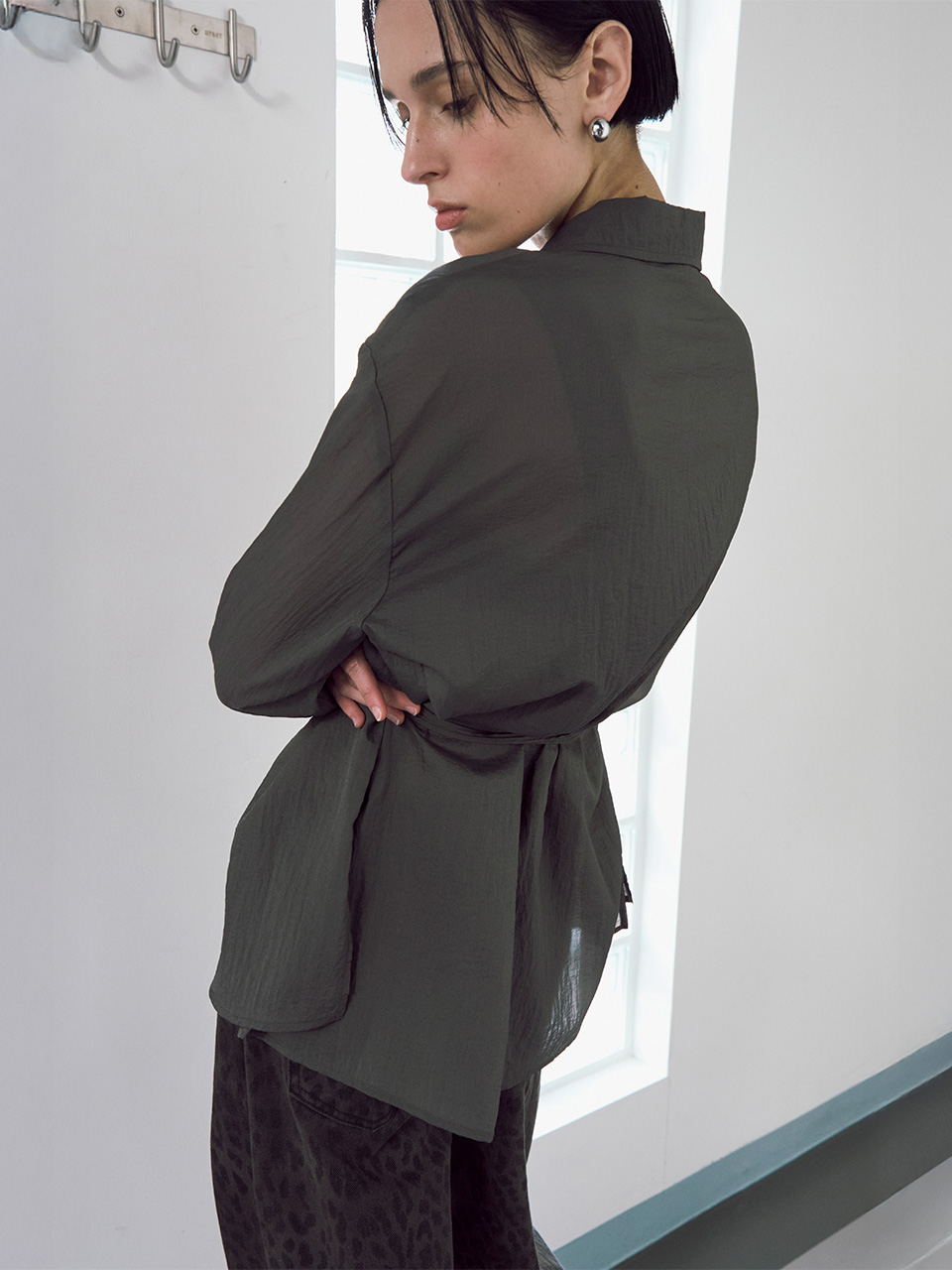 See-through Slit Cut Shirt VW4MB108_3color - RAIVE