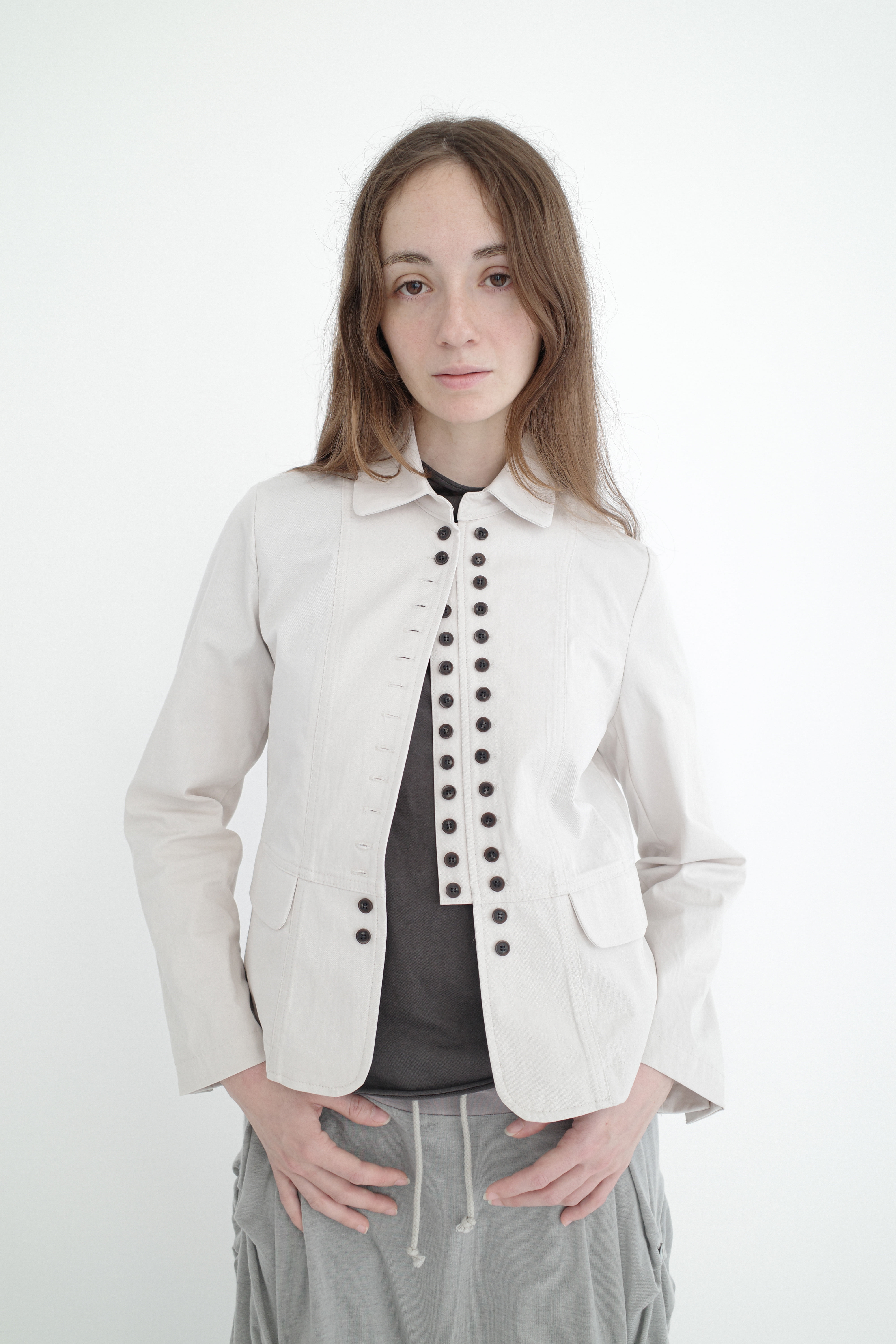 Multiple button jacket (Beige) - sankofa puella(산코파 퓨엘라)