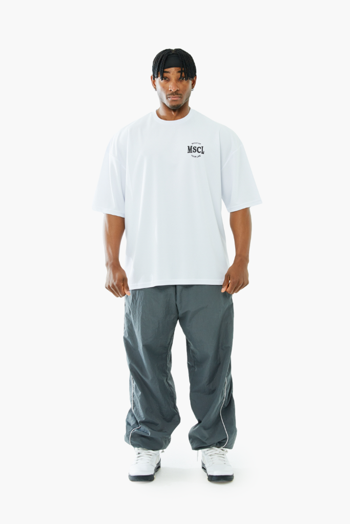 MSCL CIRCLE LOGO AIR-COOLING TECH SHORT SLEEVE WHITE - 머스콜로