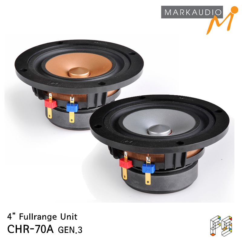 마크오디오(2개) 마크오디오(2개) CHR-70A 4인치 메탈콘 풀레인지 (골드, 실버 컬러선택) 스피커 유닛 Markaudio 자작용 DIY 4인치 메탈콘 풀레인지 (골드 ...