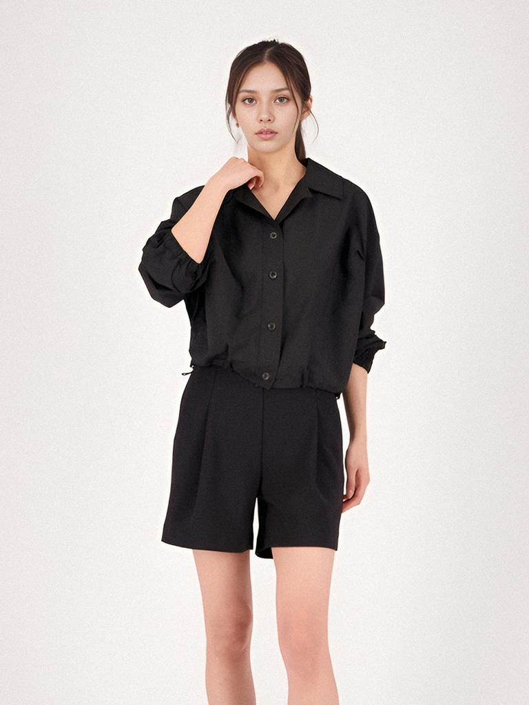 아쿠드 | Light String Shirt _Black