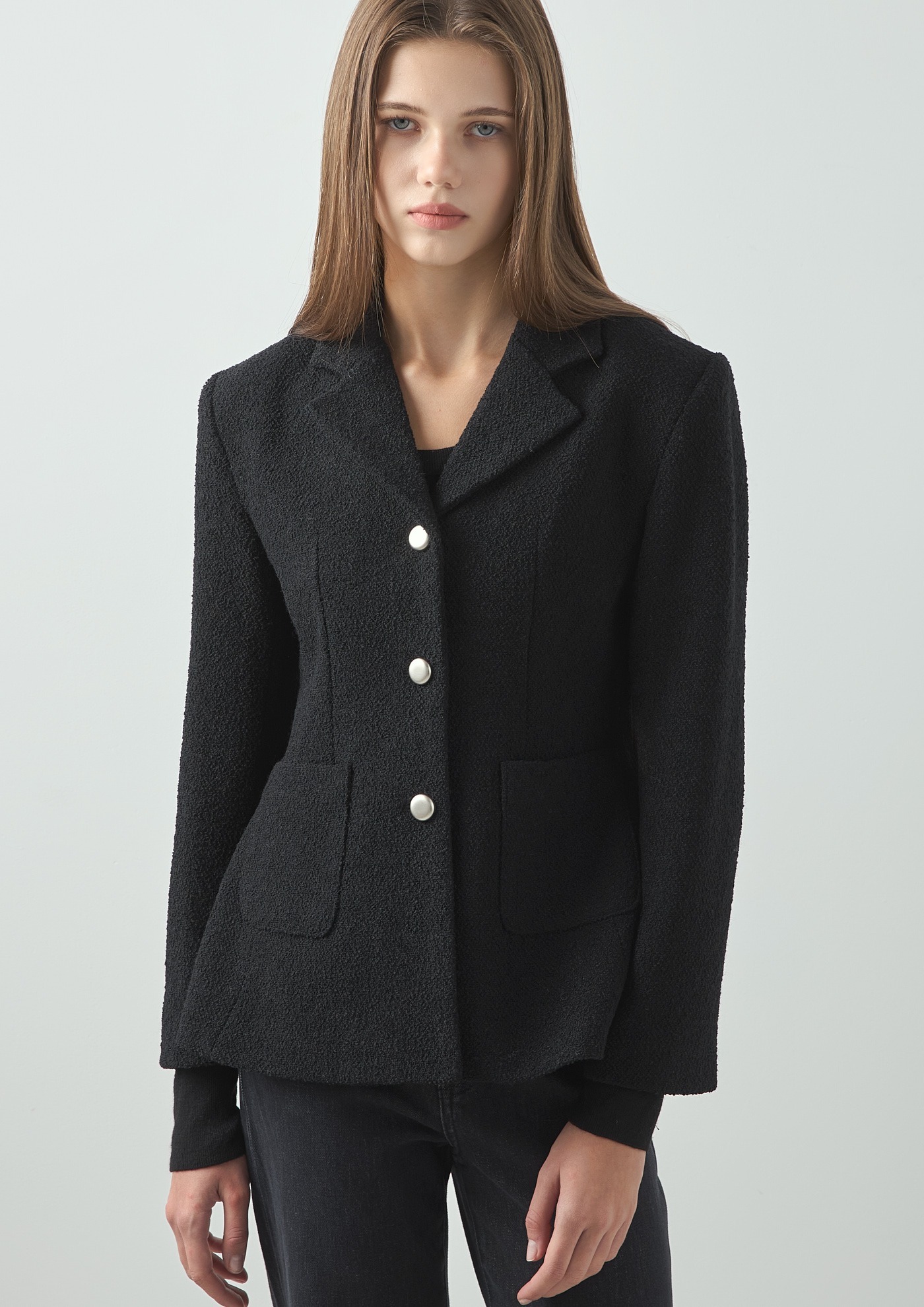 Poin Tweed Jacket_Black | Nutoffe