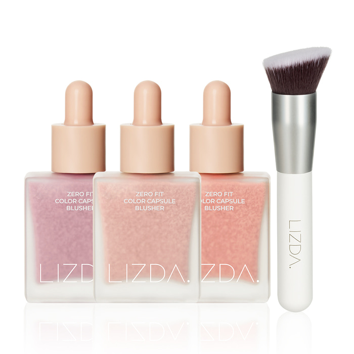 LIZDA Zero Fit Color Capsule Blusher & Brush - HAVEMADESTYLE