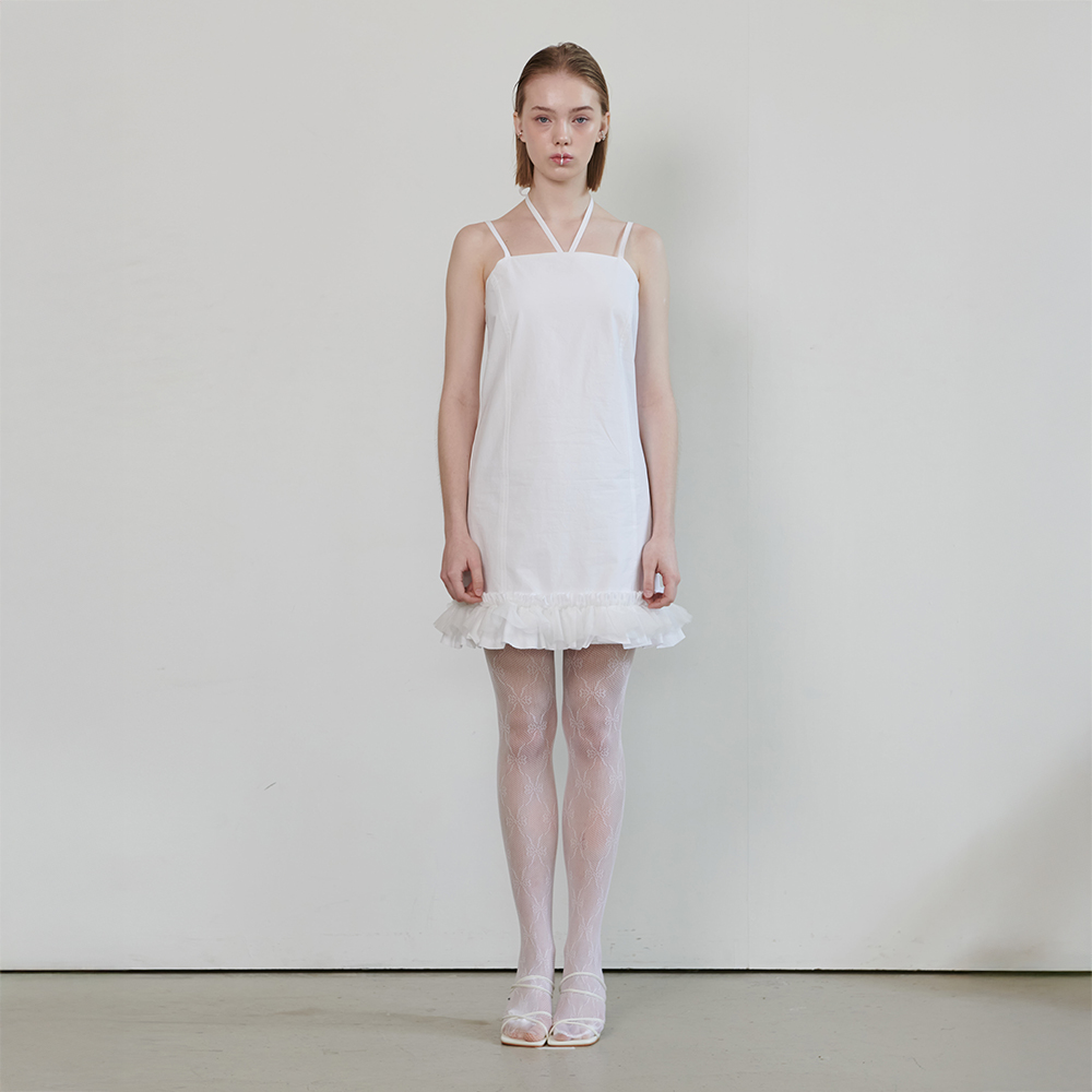 unmute RUFFLE HEM MINI DRESS_WHITE - HAVEMADESTYLE