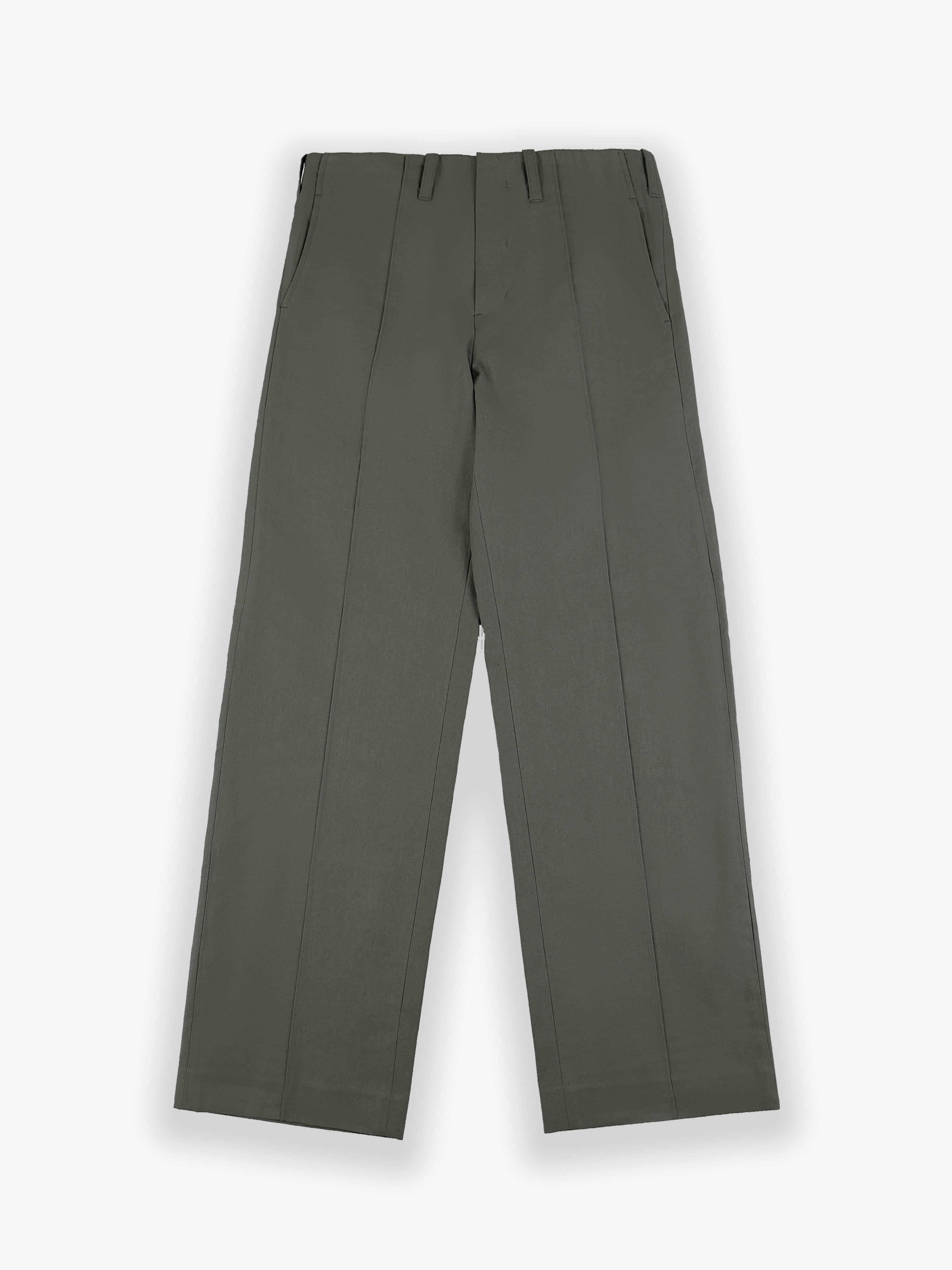 Stitch Crease Trouser (olive green) [2nd Re-stock] | 레스 LES