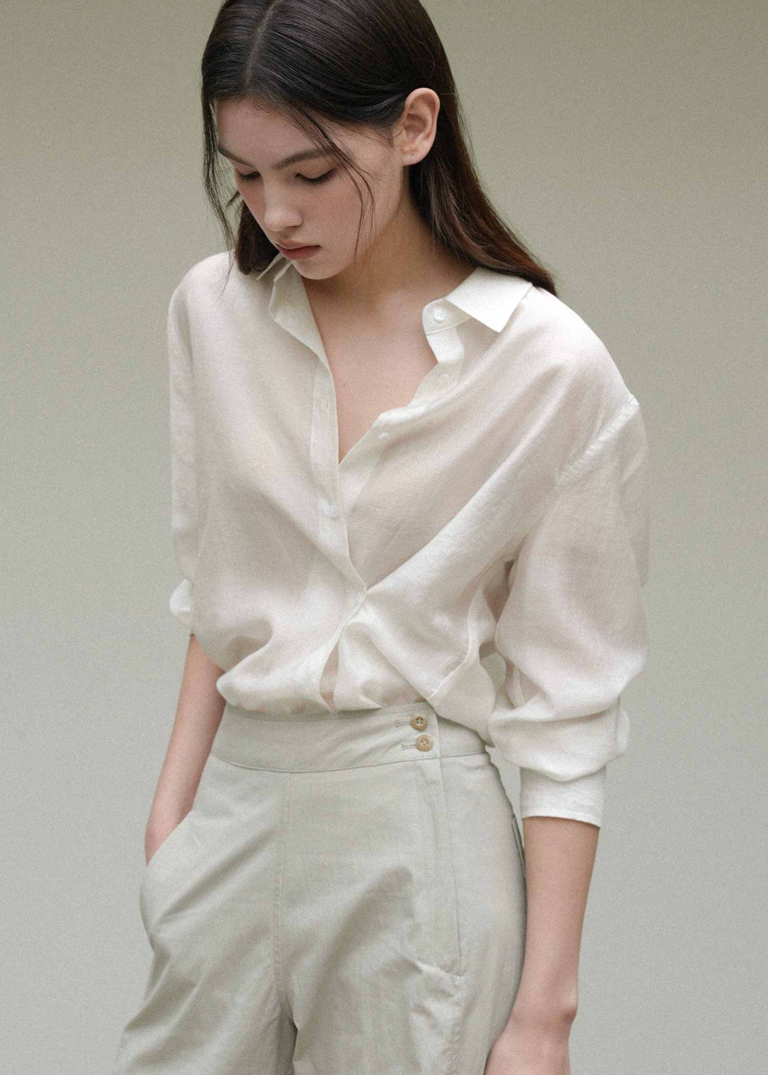 [17th] Sene side button shirt (ivory) - 감도 깊은 취향 셀렉트샵 29CM