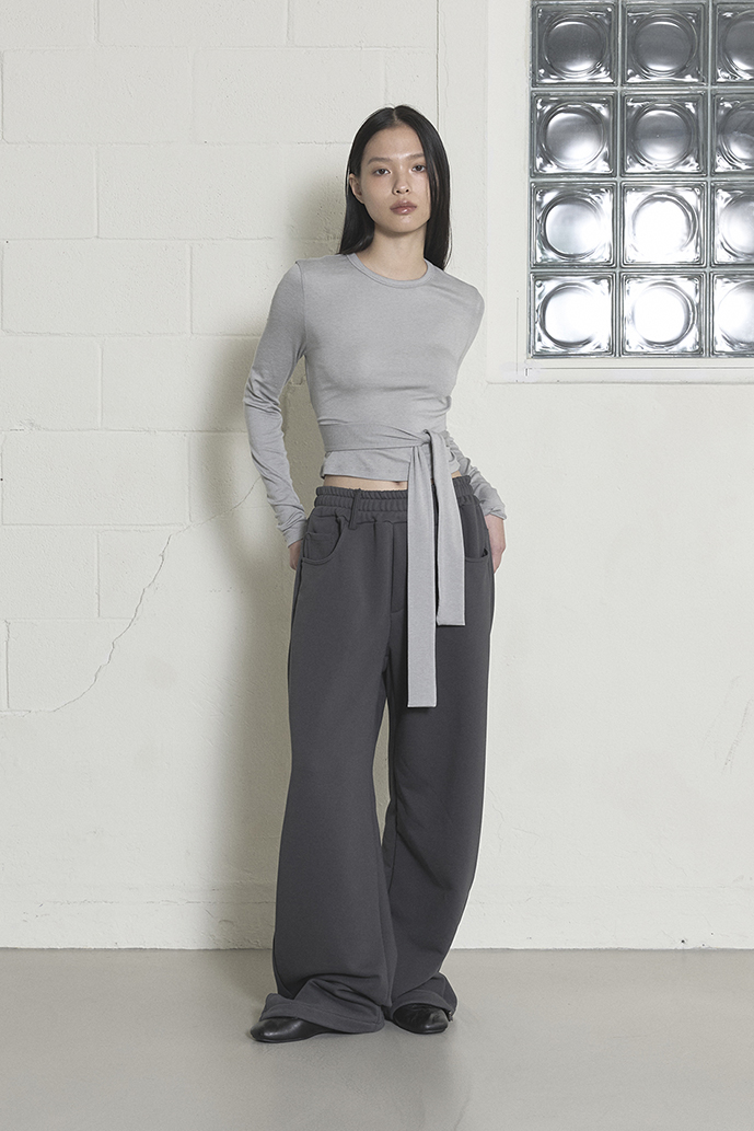 BELT LOOP SWEAT PANTS - CHARCOAL - 오데스 (ORDES)
