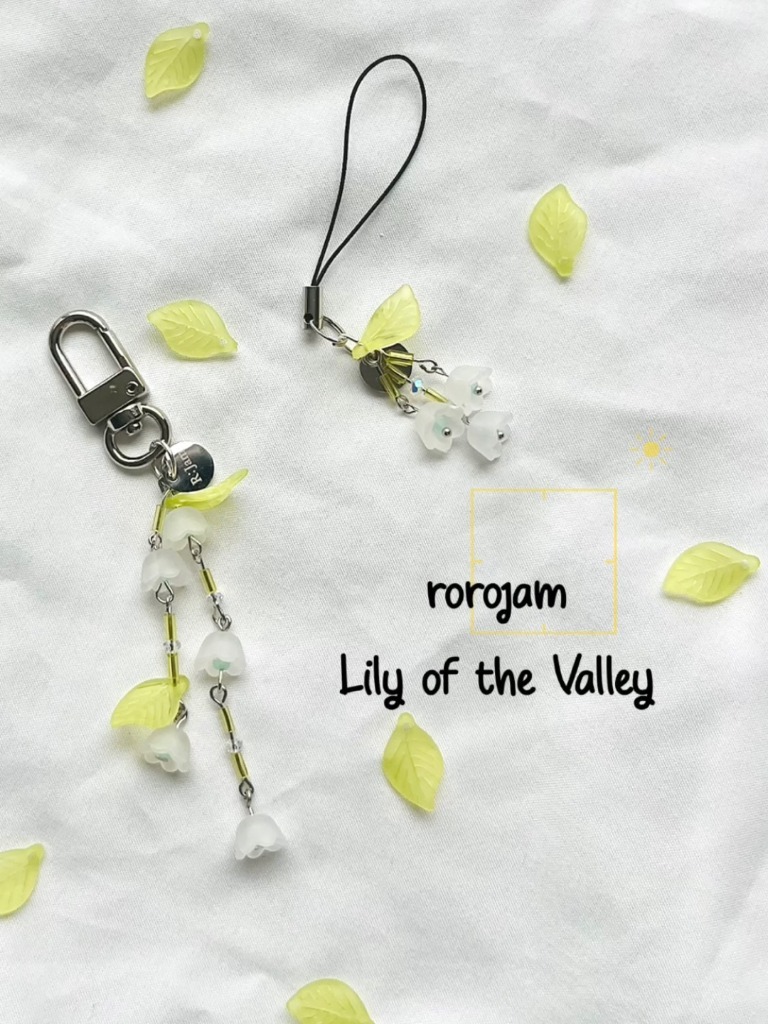 R : Jam Lily of the Valley keyring - A Whisper of Pure Joy | 로로잠 은방울 꽃 ...