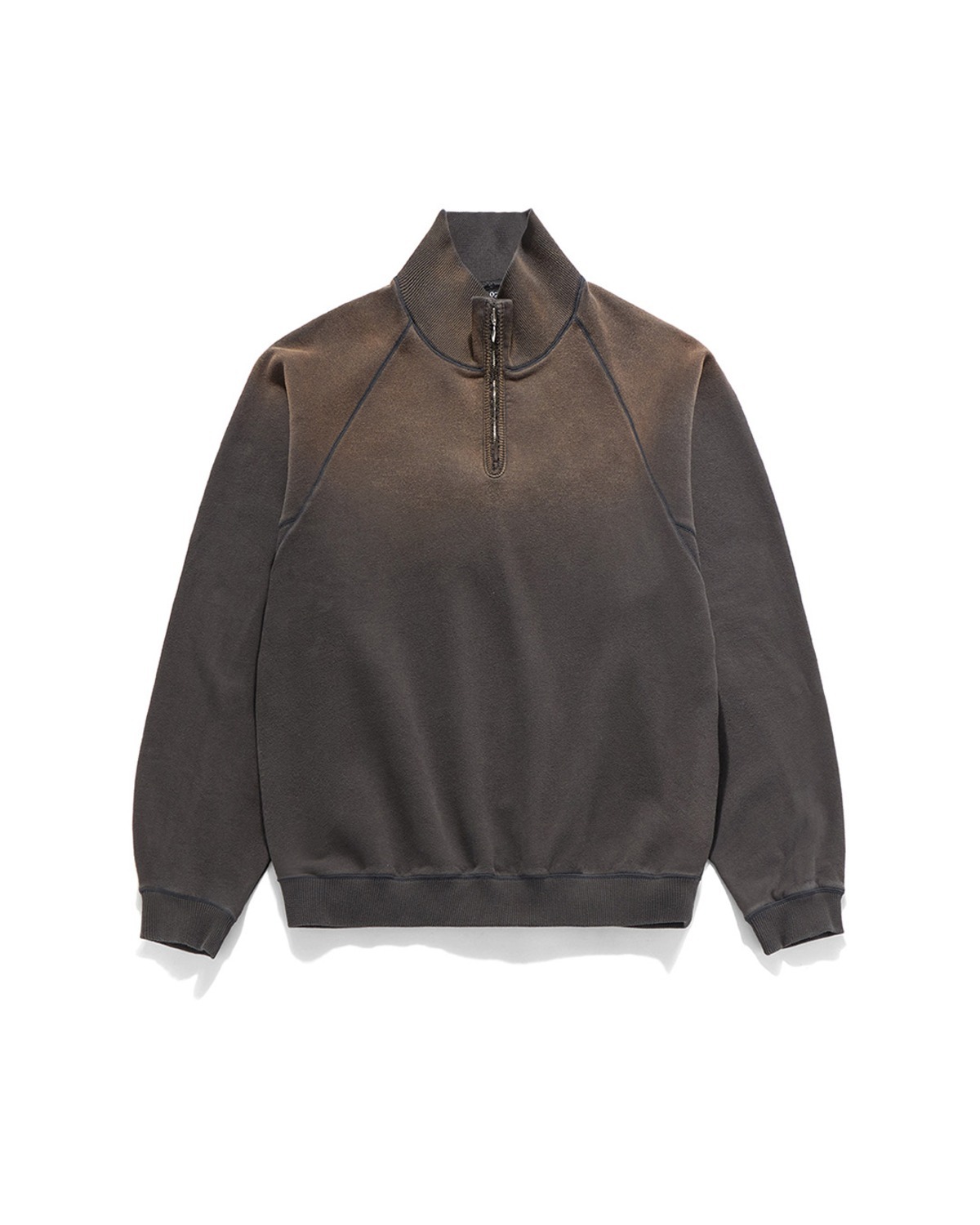 ATHLETIC CUT OUT ZIP-UP SWEAT / CHARCOAL | EASTLOGUE