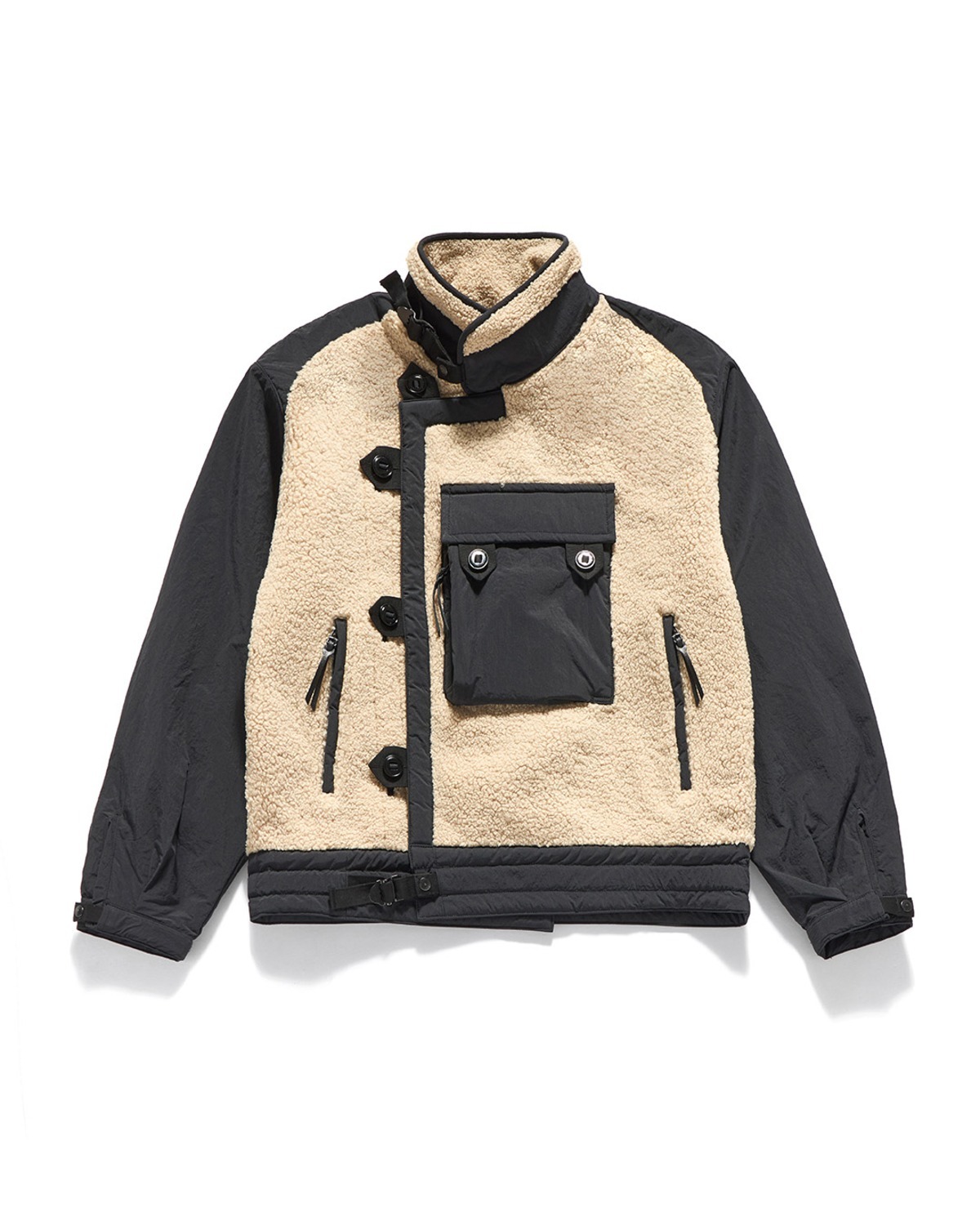 MOTORCYCLE JUMPER / BLACK & ECRU - EASTLOGUE