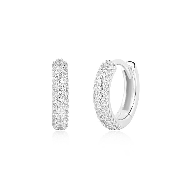 파베 허기 후프 925 실버 링 귀걸이 E057-04H - ANIA HAIE KOREA