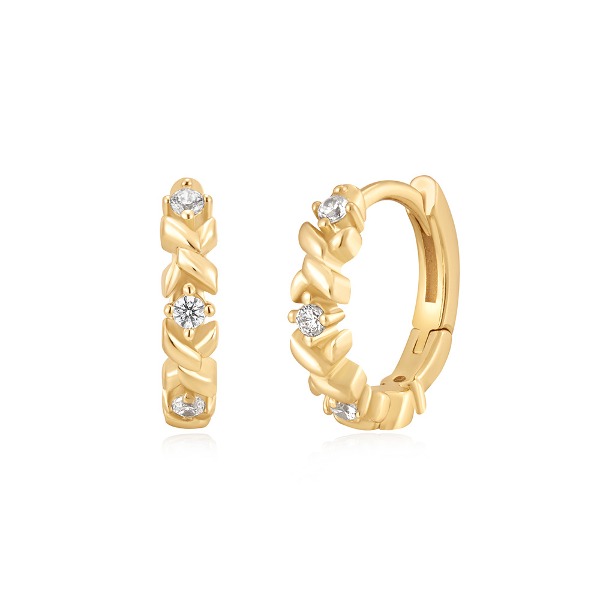 [우주소녀 엑시 착용] 골드 스파클 크로스 925 실버 링 귀걸이 E061-07G - ANIA HAIE KOREA