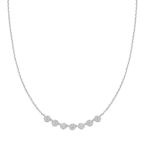 [트와이스 나연 착용]실버 파베 멀티 비즈 체인 925 실버 목걸이 N065-07H - ANIA HAIE KOREA