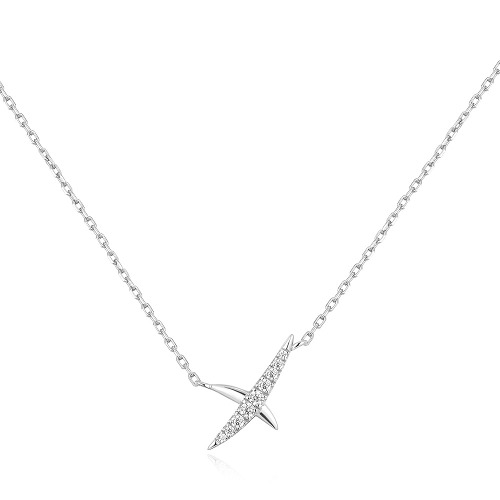 [베이비몬스터 아현 착용] 키스 파베 925 실버 목걸이 N057-01H - ANIA HAIE KOREA