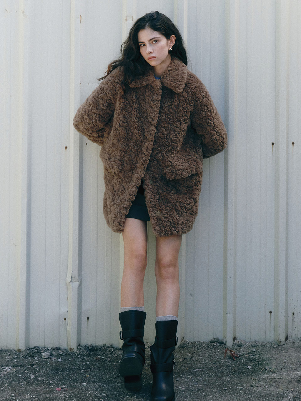 Faux Fur Half Jacket KF5XH4930_93 | JOY GRYSON