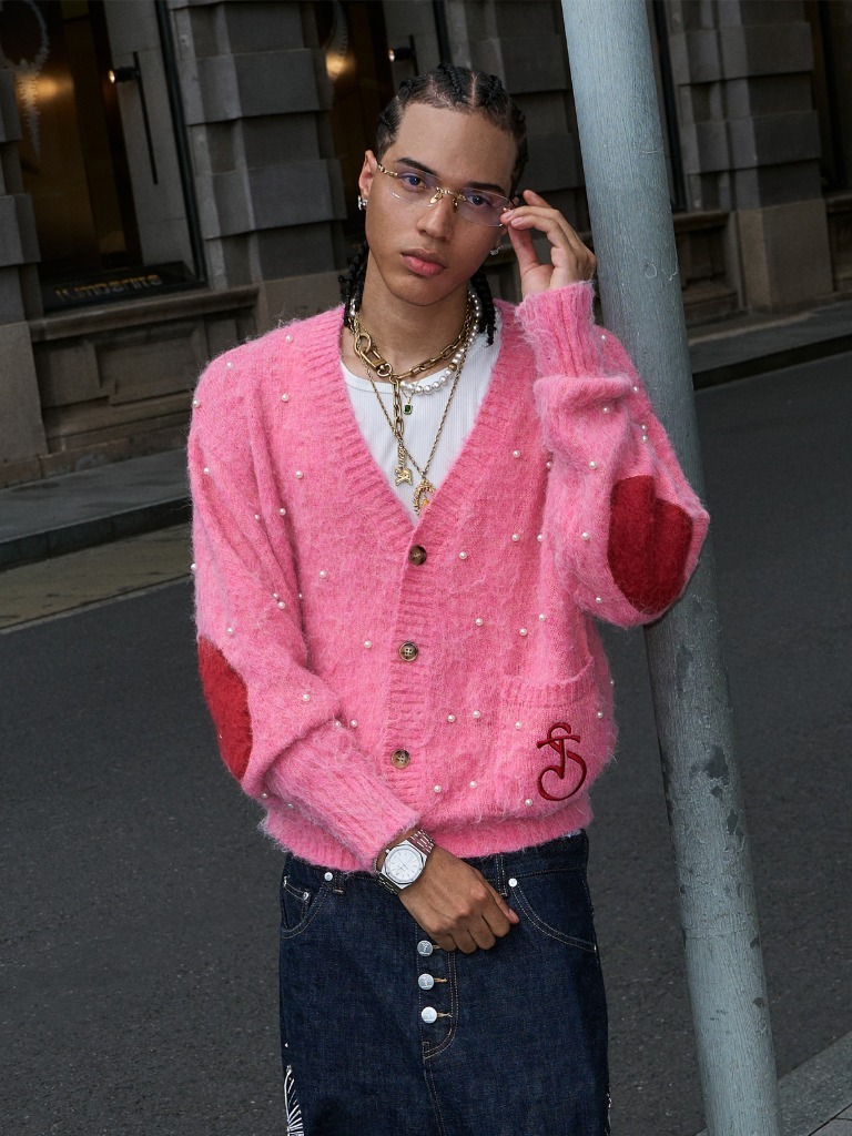 Dopamine*Pink pearl cardigan - STEEPC
