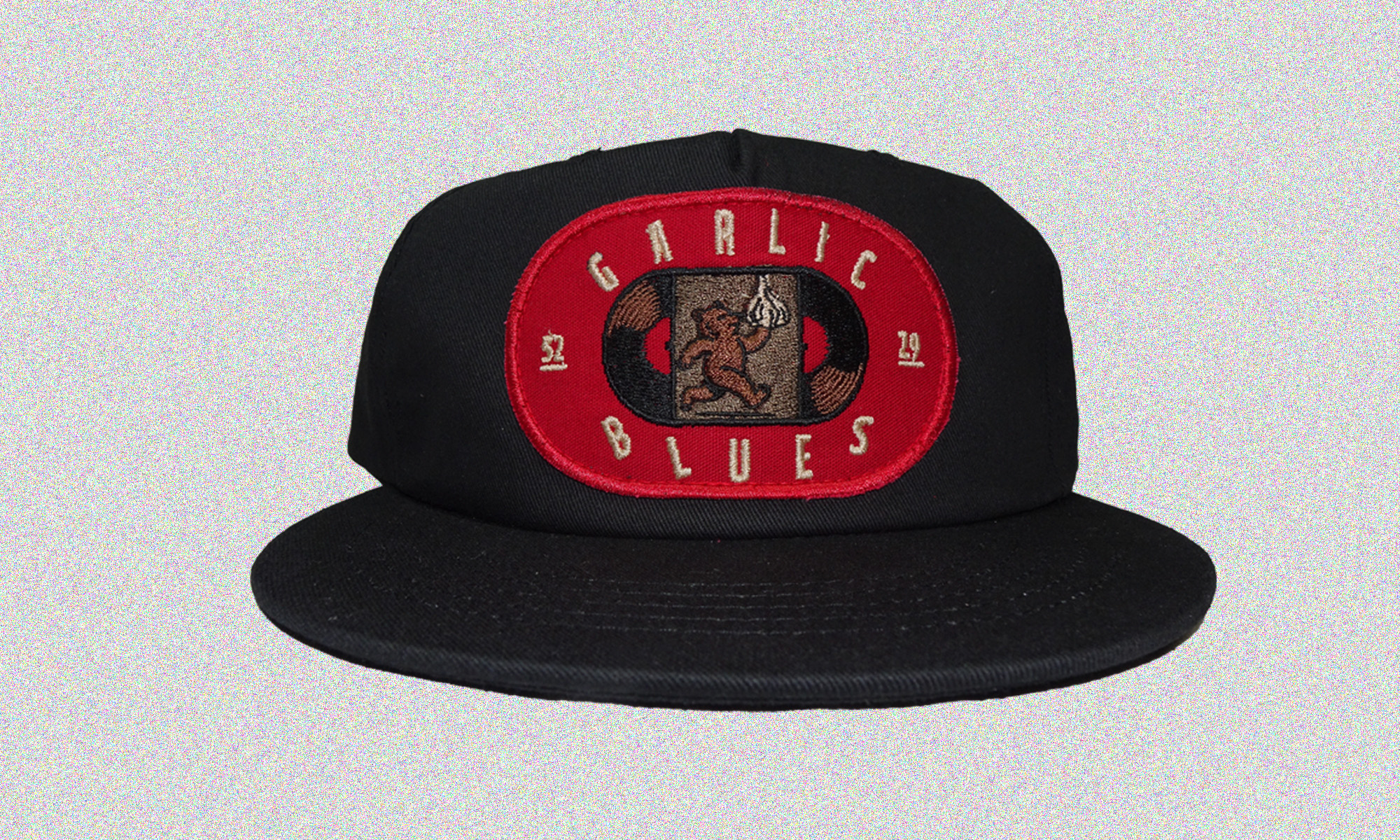 GARLIC BLUES | 01 Run Flat Cap (Black)