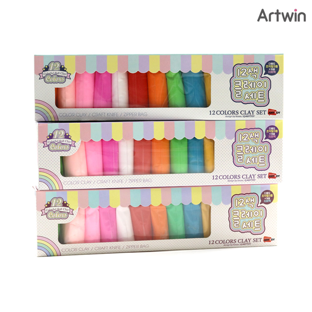 3000 애니 12색 클레이 세트 | bear9