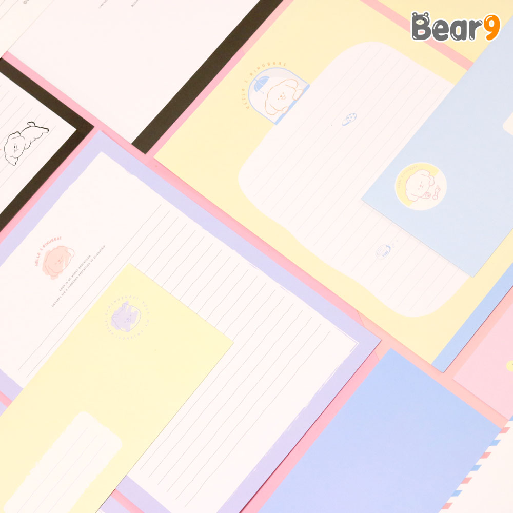 1000 이리눕개 라인 편지지 | bear9