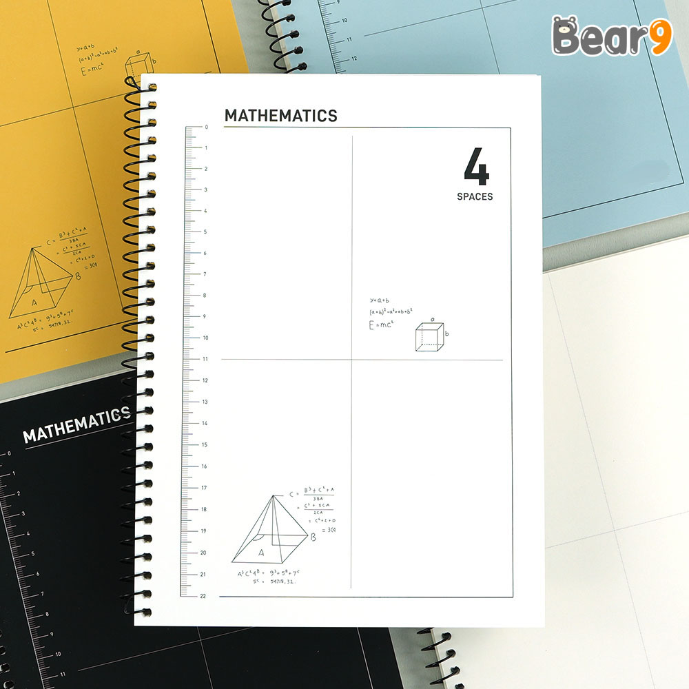 3000 P 4분할 수학 연습장 - bear9