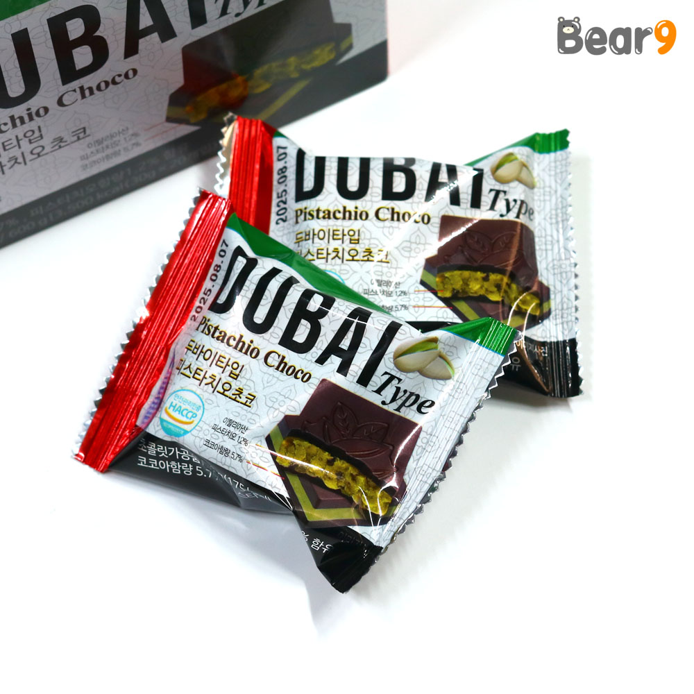 2500 두바이 타입 피스타치오 초코 30g BOX(20개입) - bear9