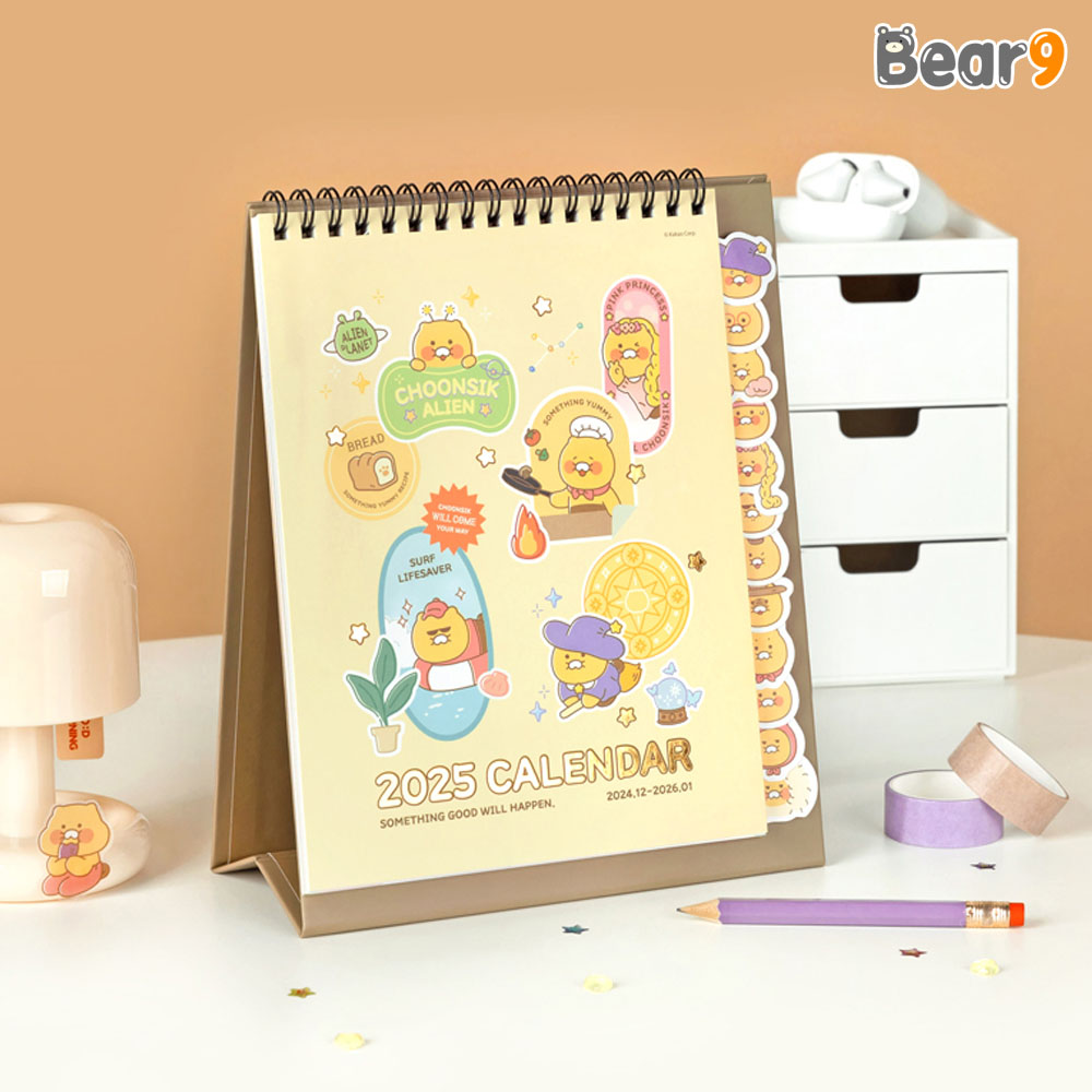 6000 별별춘식 춘식이 2025 형태 탁상 캘린더 - bear9