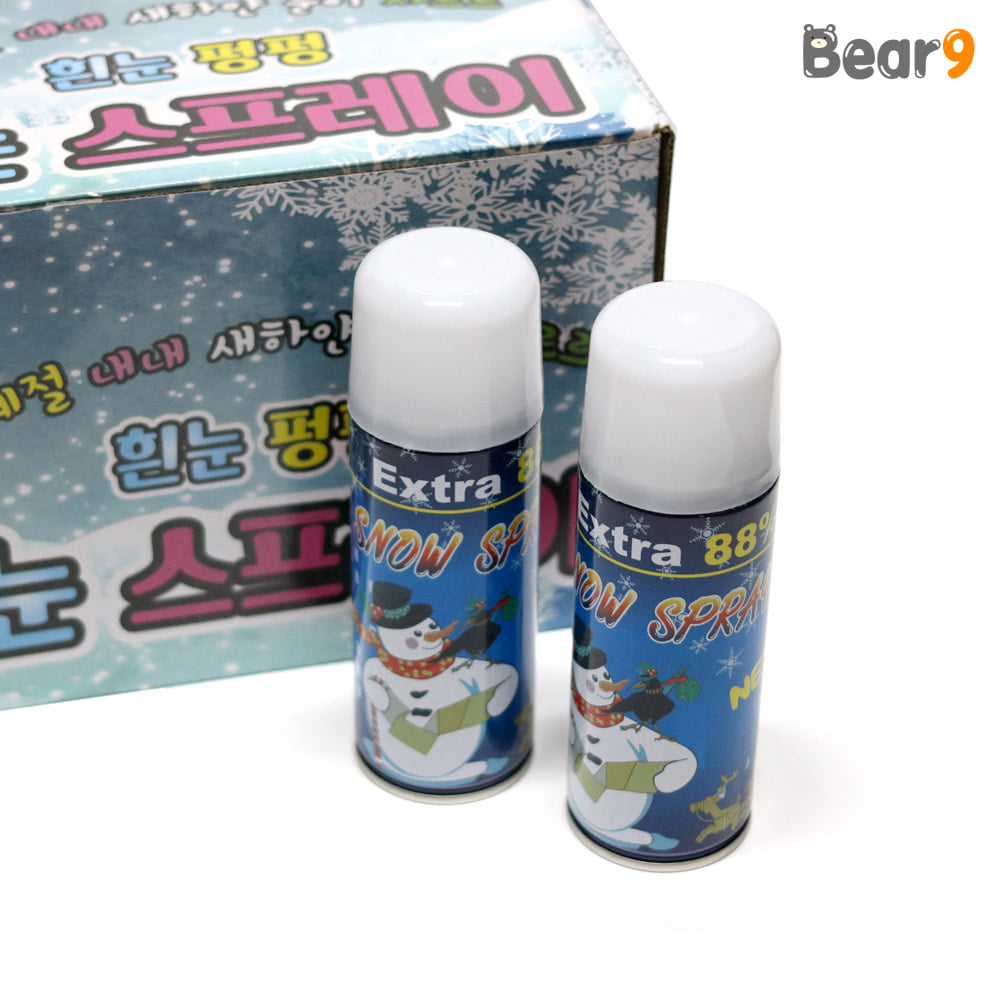 1500 흰 눈 펑펑 눈 스프레이 BOX(24개입) - bear9
