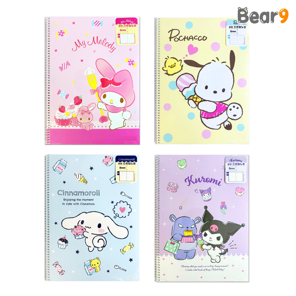 2000 산리오 캐릭터즈 유선 스프링 노트 - bear9