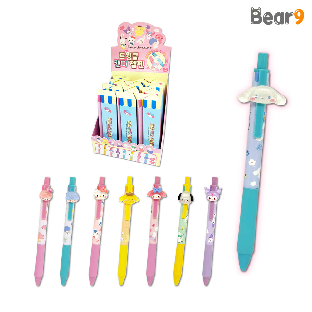 2500 산리오 캐릭터즈 트윙클 캔디 젤펜 랜덤 BOX(24개입) | bear9