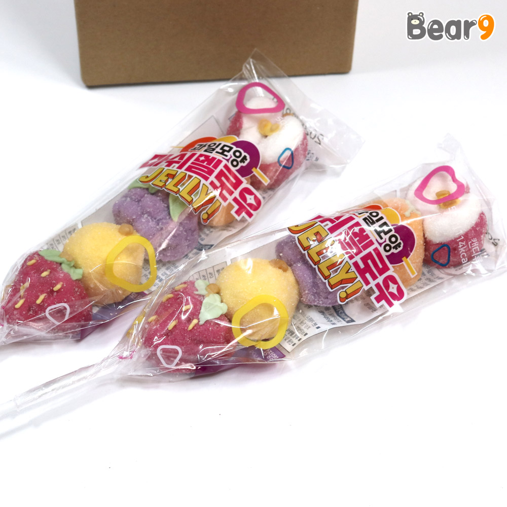 1500 과일 모양 마쉬멜로우 젤리 50g BOX(12개입) - bear9