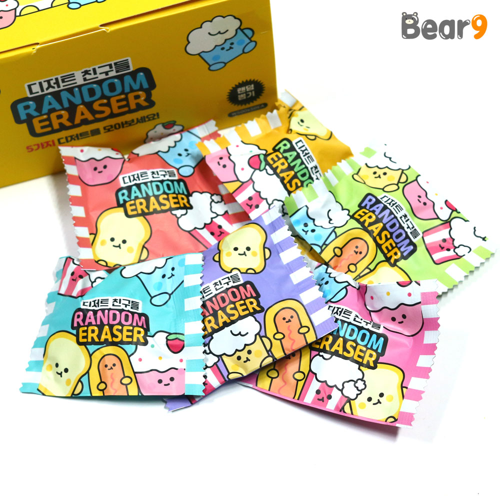 500 디저트 친구들 랜덤 지우개 BOX(50개입) | bear9