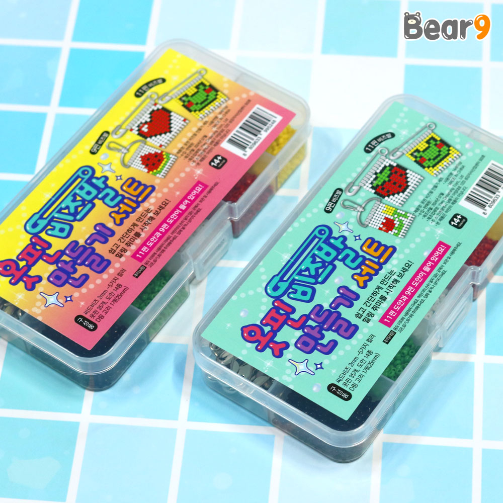 3000 옷핀 비즈발 만들기 세트 BOX(12개입) - bear9