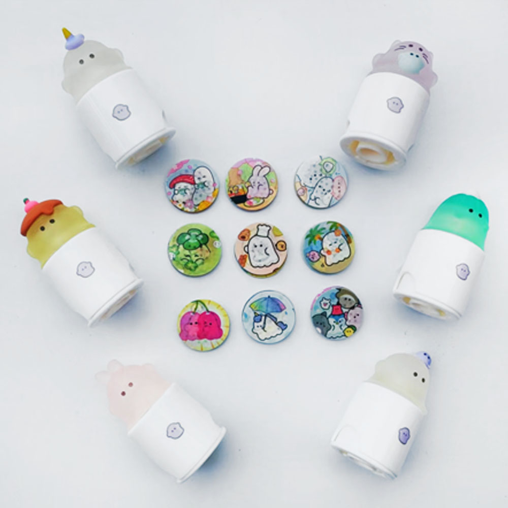 3000 콕 붙는 스티커 스탬프 BOX (12개입) - bear9