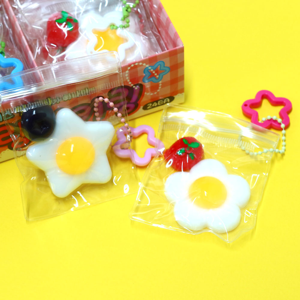 1500 계란 말랑이 키링 BOX (24개입) - bear9