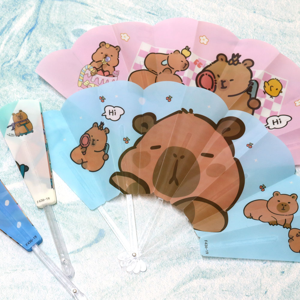 1000 써머 카피바라 접이식 부채 BOX (24개입) | bear9