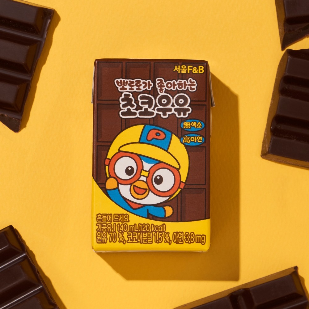 뽀로로가 좋아하는 초코우유 140mL x 24입