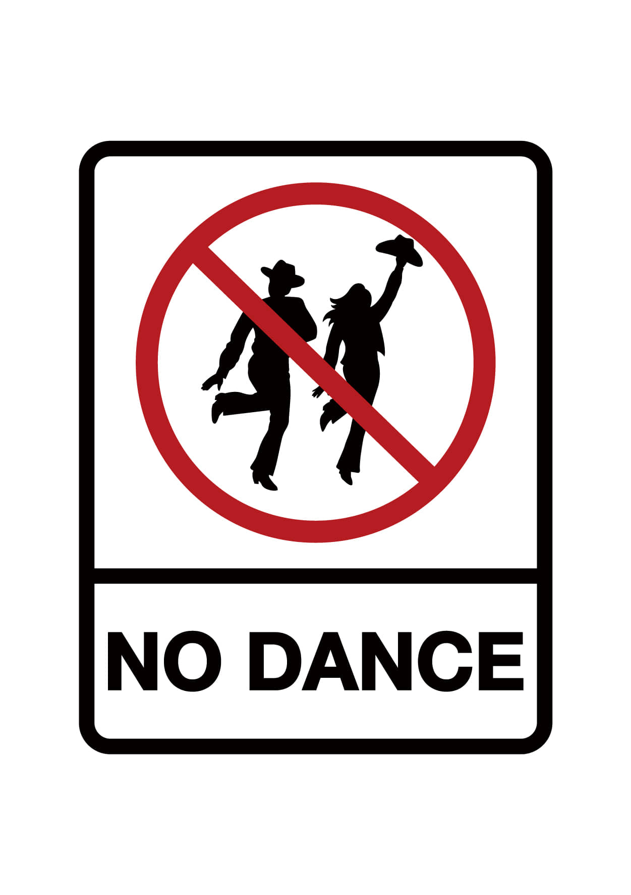 no dancing