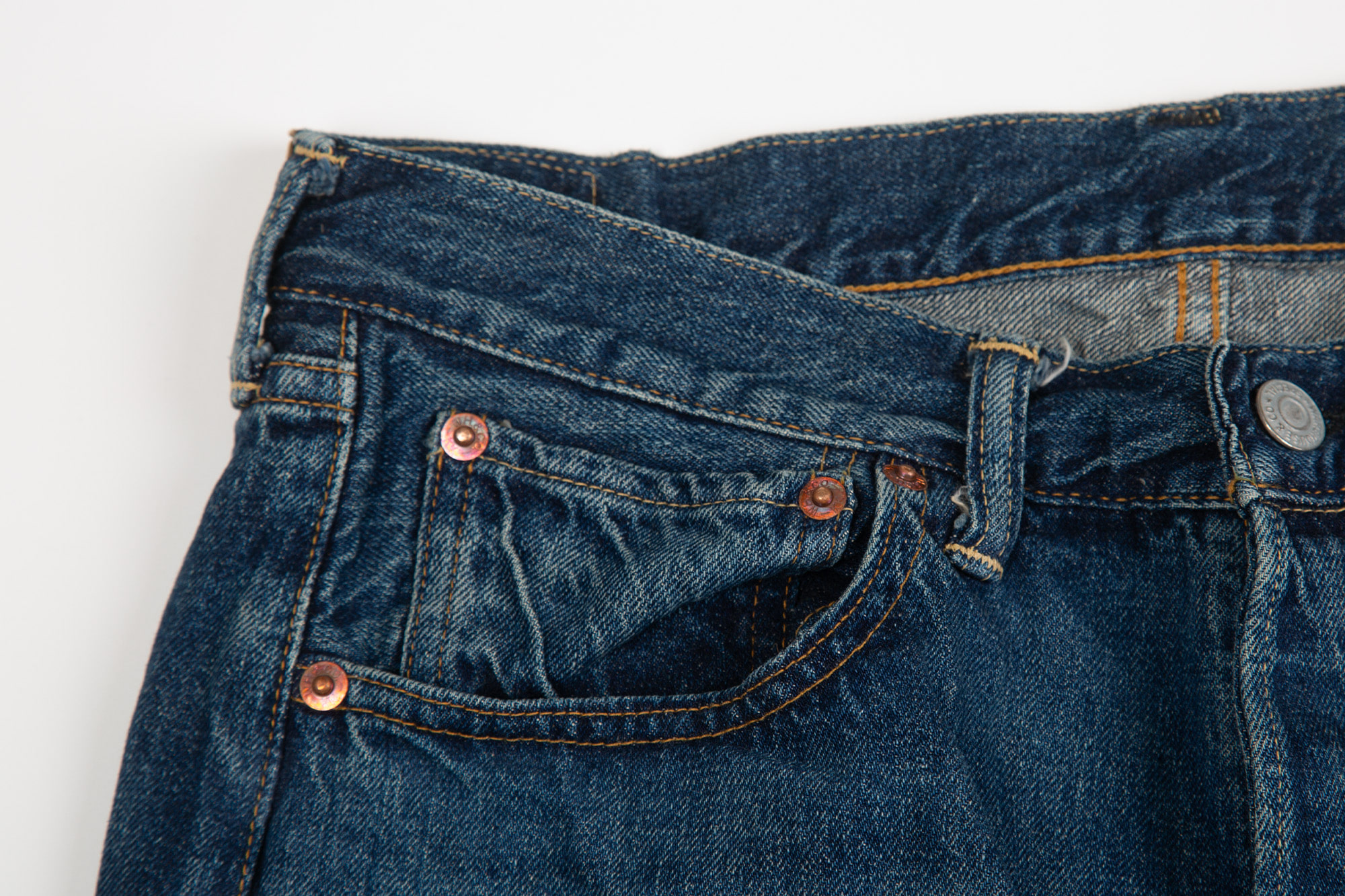 WAREHOUSE&CO. LOT 2ND-HAND 1101 USED WASH DARK INDIGO - 웨어하우스 코리아