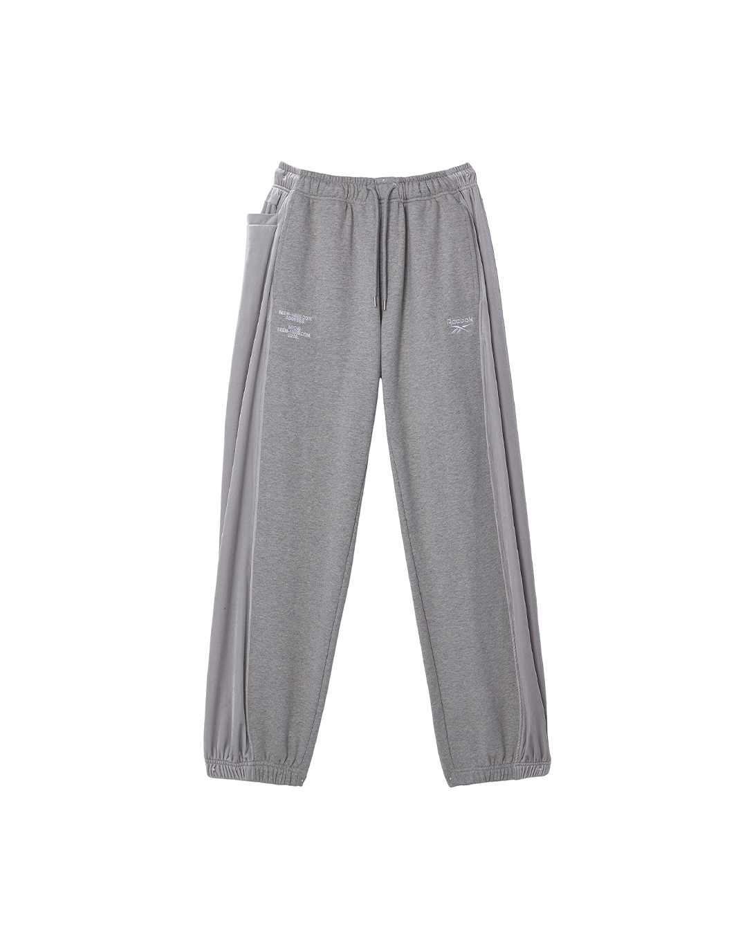 SEEN | SEEN x Reebok Velvet Panneled Sweatpants - Grey & Comfortable