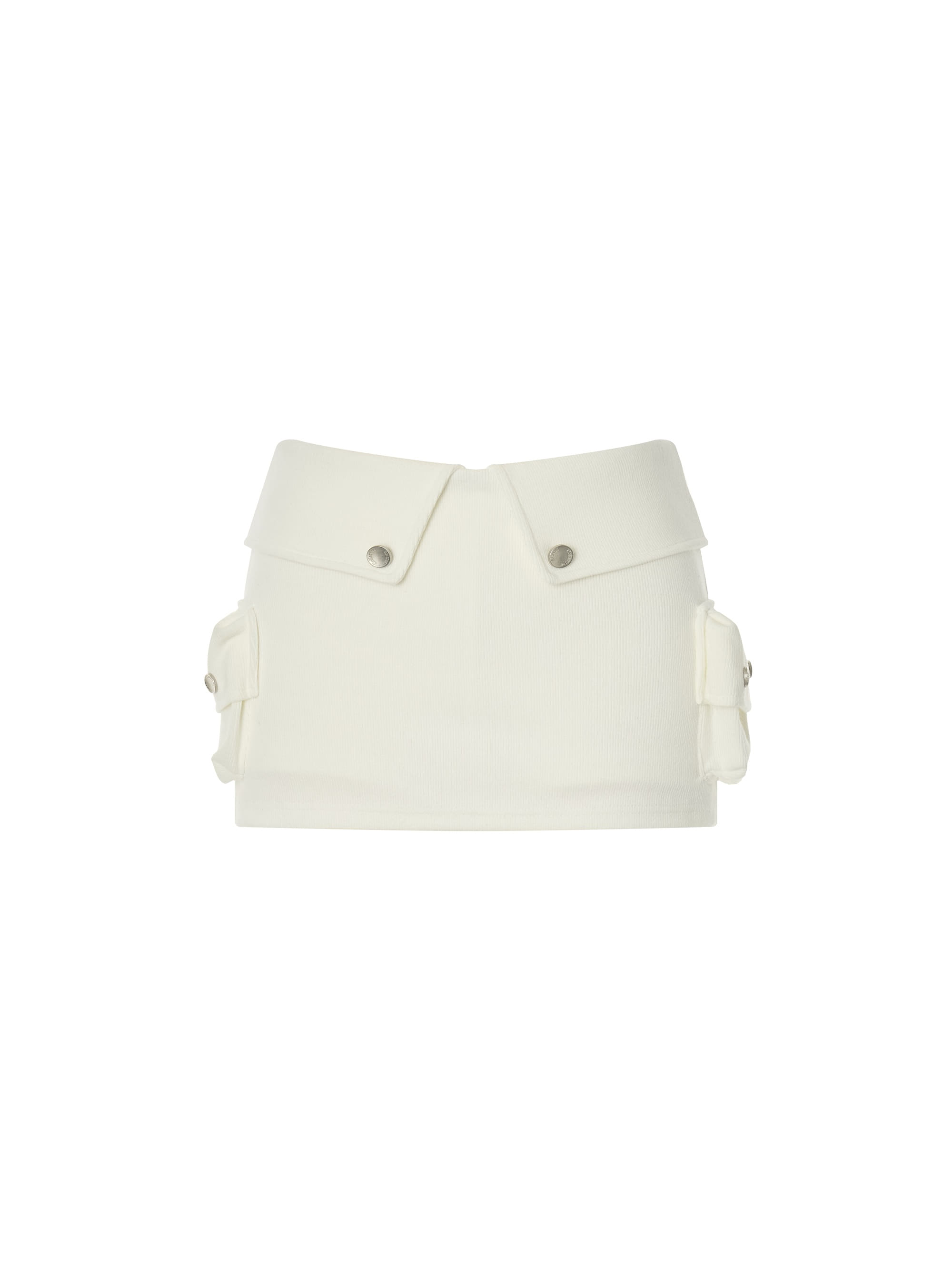 Pocket folding mini skirt - IVORY - 이유씨티 EUCT® Official online store