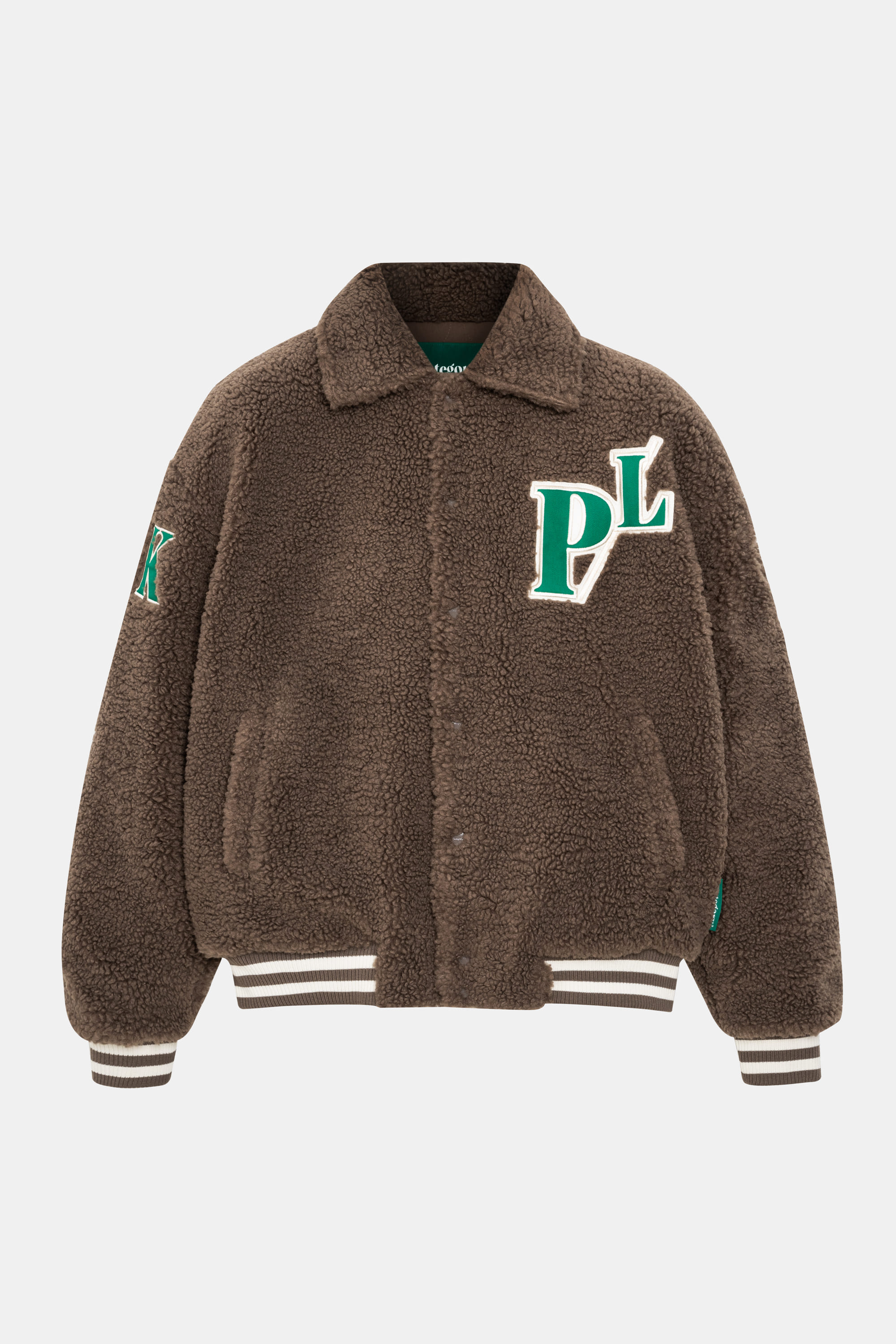 FLEECE PADDED TEDDY JACKET_DARK BROWN - 카테고리9