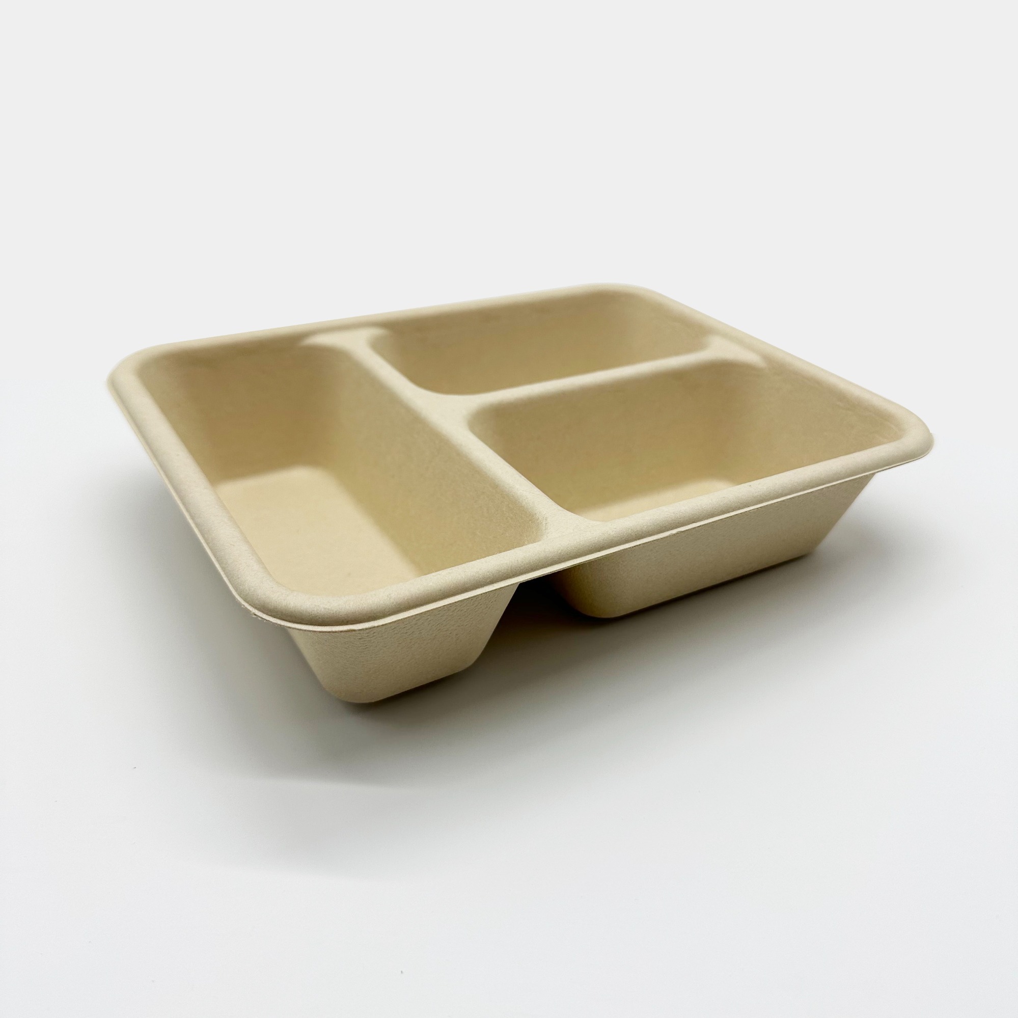 대나무 3구 도시락용기 73호 (800ml) - SSPACK